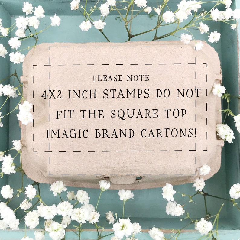 DUCK Egg Carton Stamp 4x2 Inch | Custom Farm Name | Fits Half & Full ...
