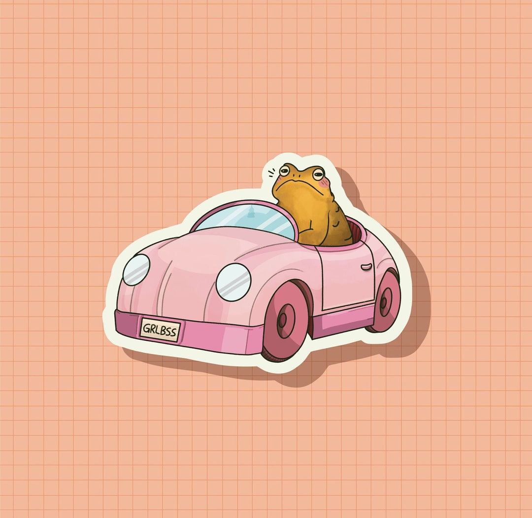 Toad in a Car Sticker OR Magnet | Die Cut | Waterproof Vinyl - Etsy