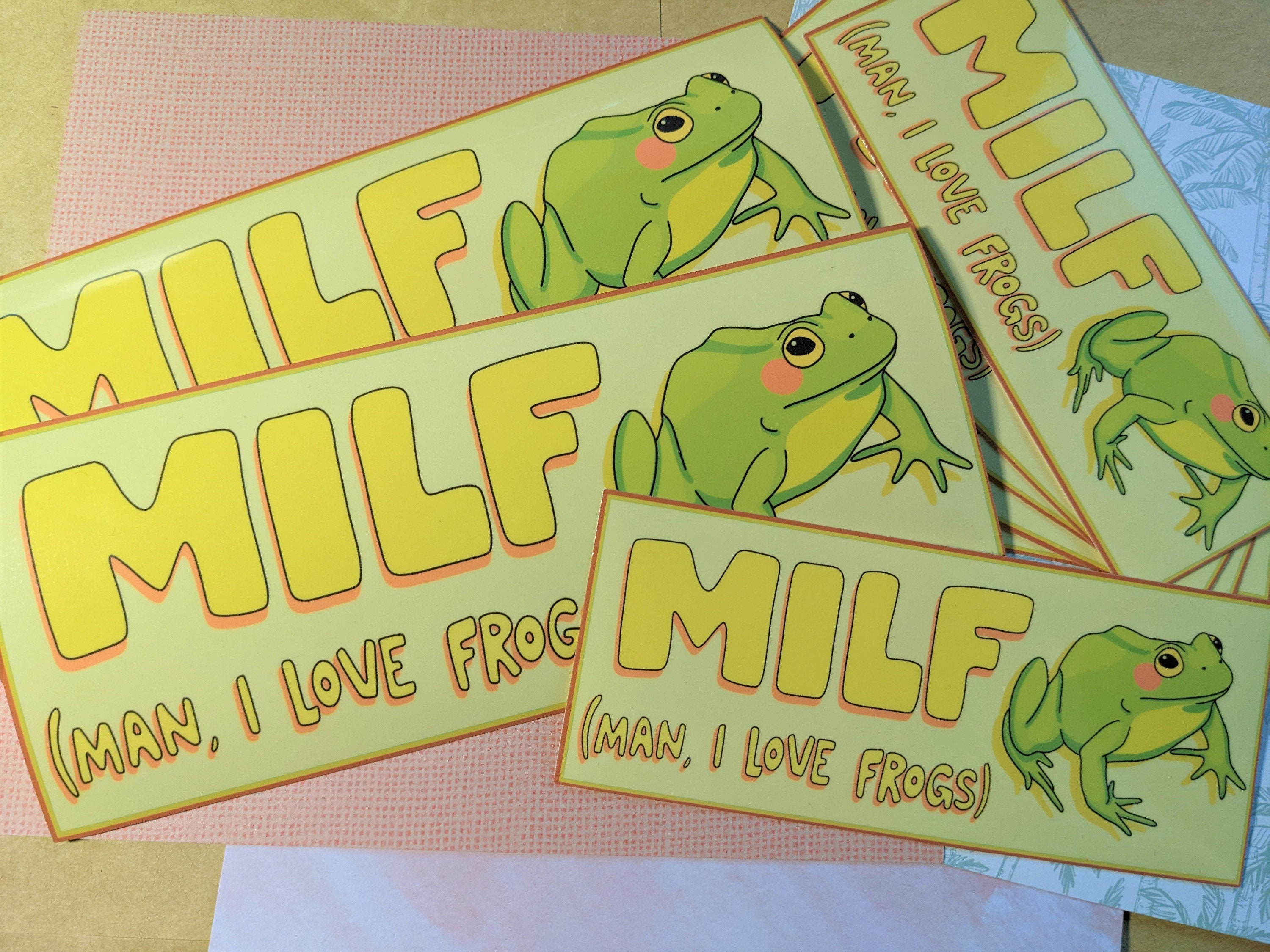 MILF man I Love Frogs Bumper Sticker Vinyl Waterproof and - Etsy Australia
