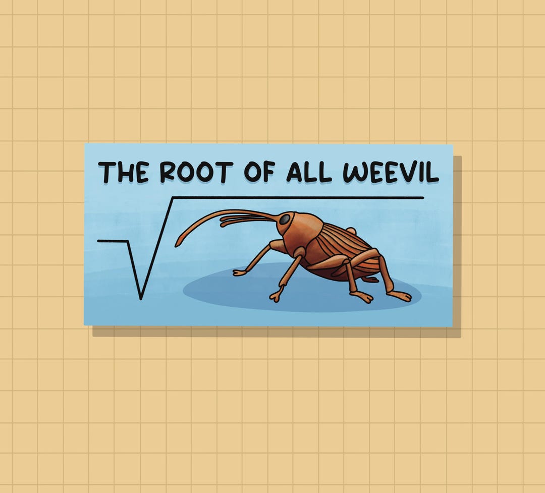 The Root of All Weevil Sticker OR Magnet | Die Cut | Waterproof Vinyl ...