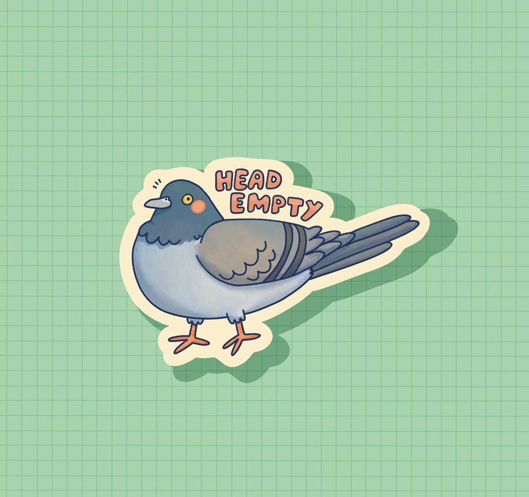 Head Empty Pigeon Dove Sticker OR Magnet | Die Cut | Waterproof Vinyl ...