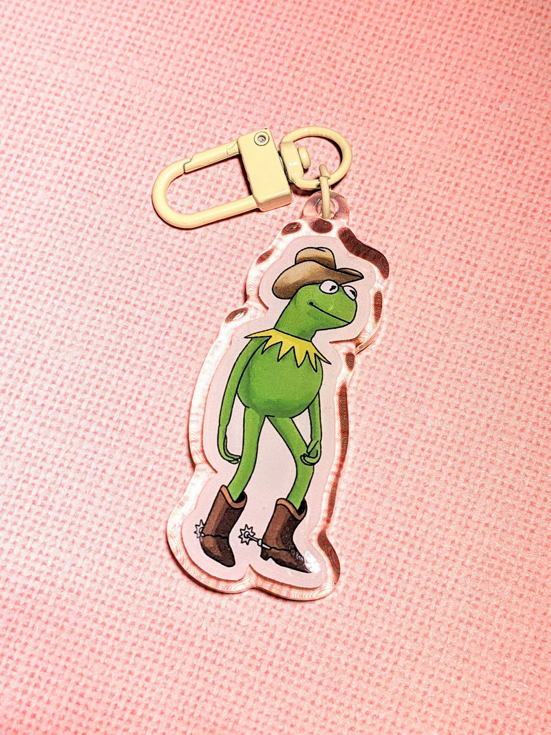 Cowboy Kermit Keychain Acrylic Charm - Etsy