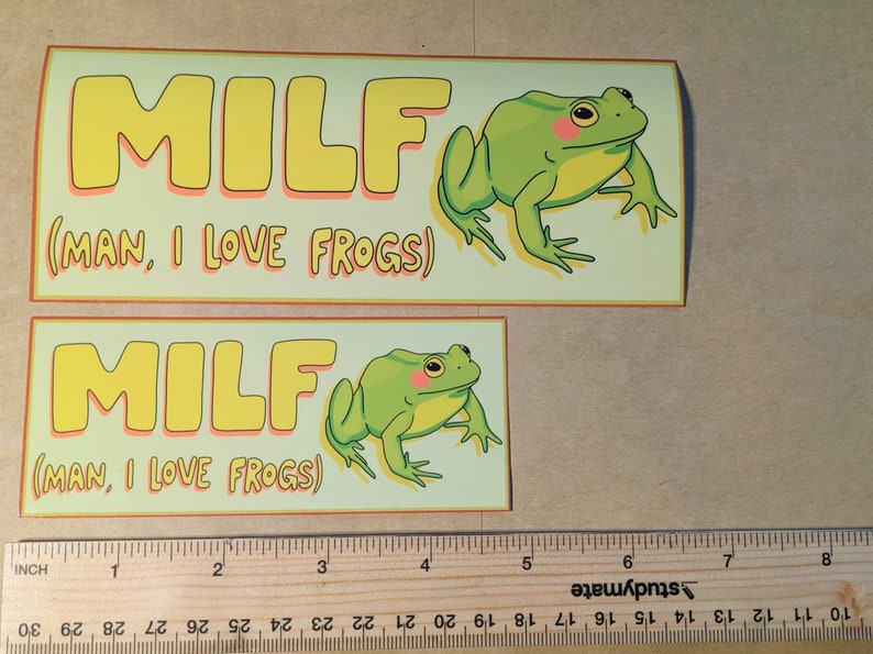 MILF man I Love Frogs Bumper Sticker Vinyl Waterproof and - Etsy Australia