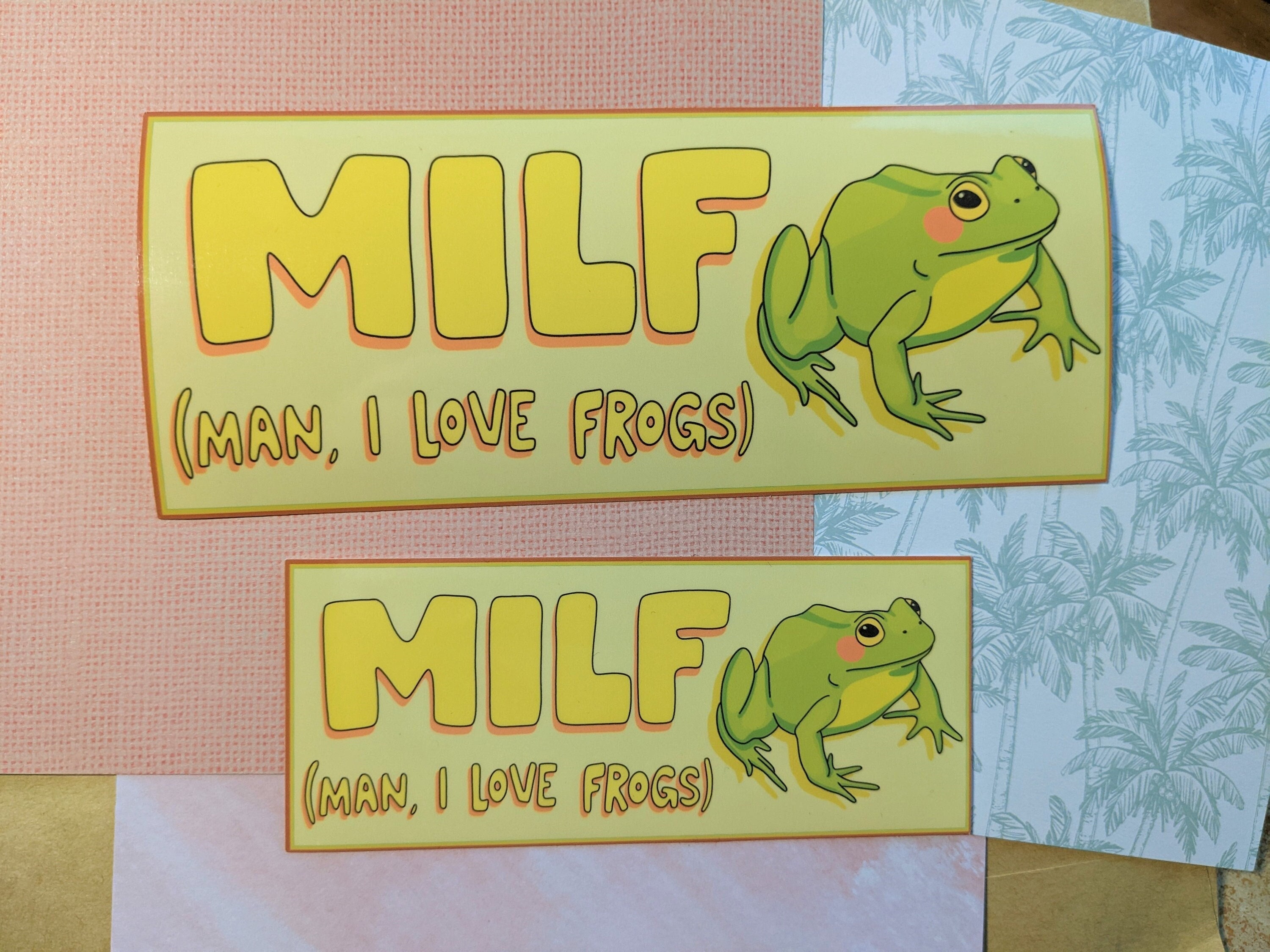 MILF man I Love Frogs Bumper Sticker Vinyl Waterproof and - Etsy Australia