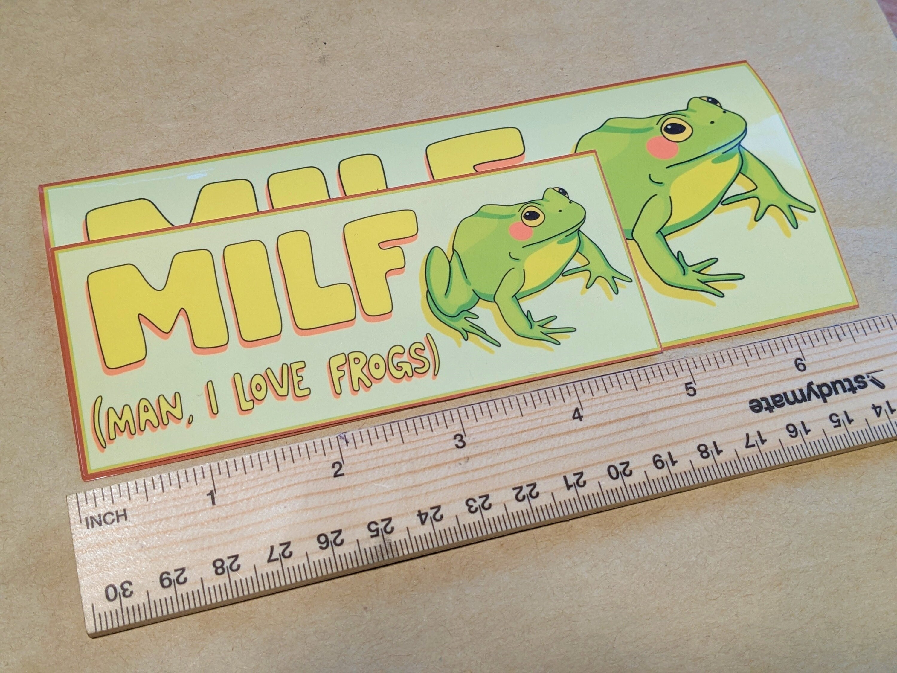 MILF man I Love Frogs Bumper Sticker Vinyl Waterproof and - Etsy Australia