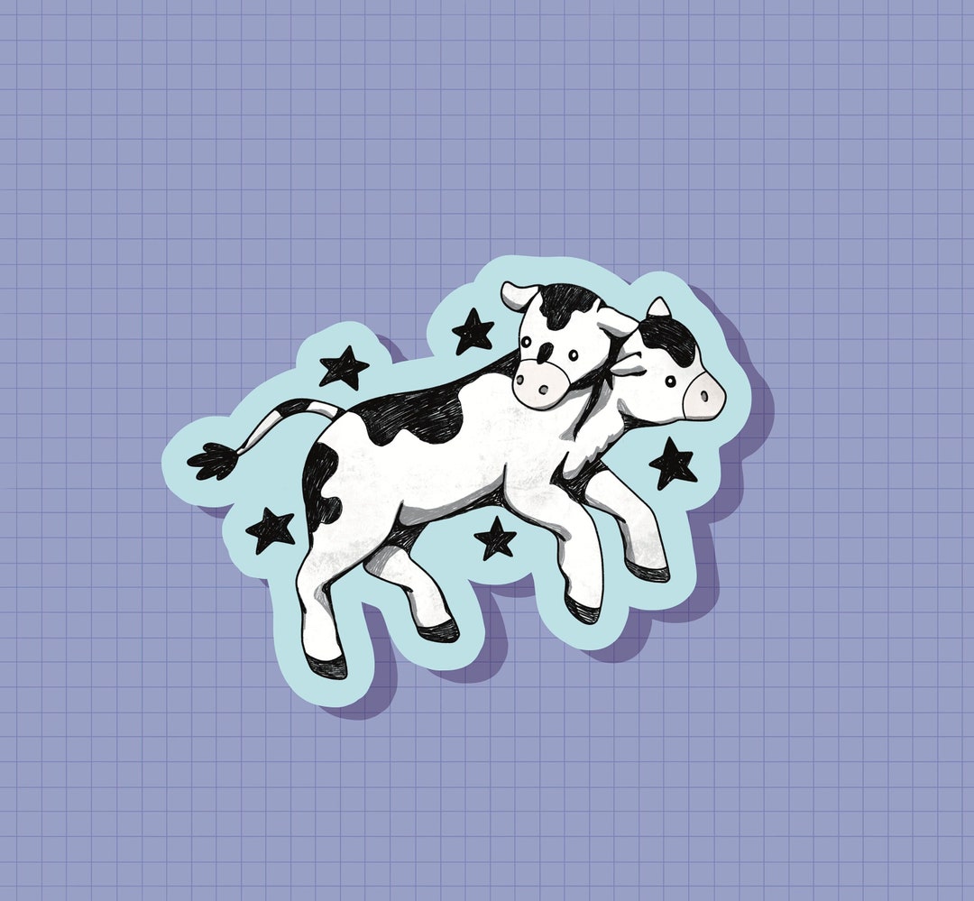 Two Headed Calf Sticker OR Magnet | Die Cut | Waterproof Vinyl - Etsy