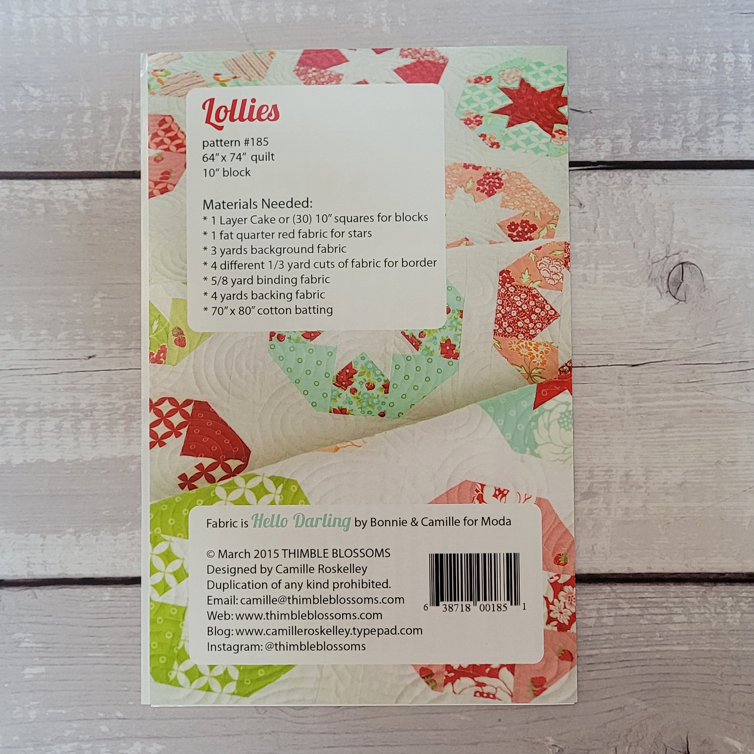 Lollies Quilt Pattern Thimble Blossoms Camille Roskelley - Etsy