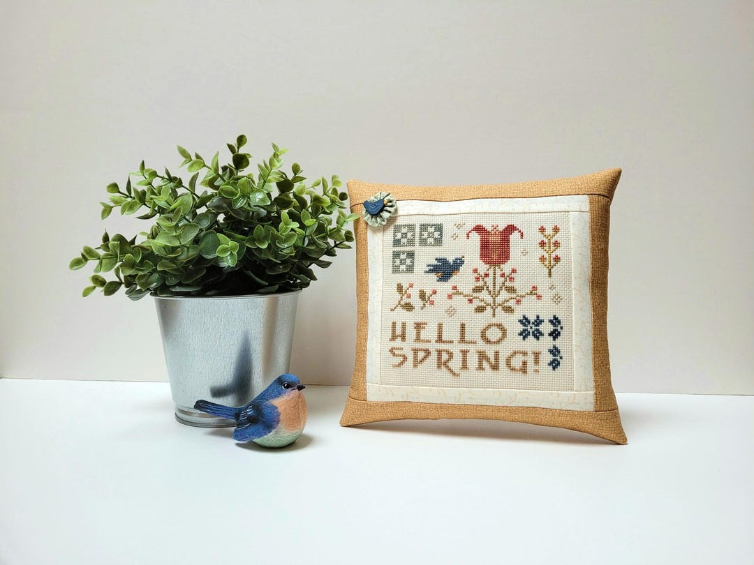 Hello Spring! Designed by Brenda Gervais - 7 1/2 X 7 Inches, Handmade ...