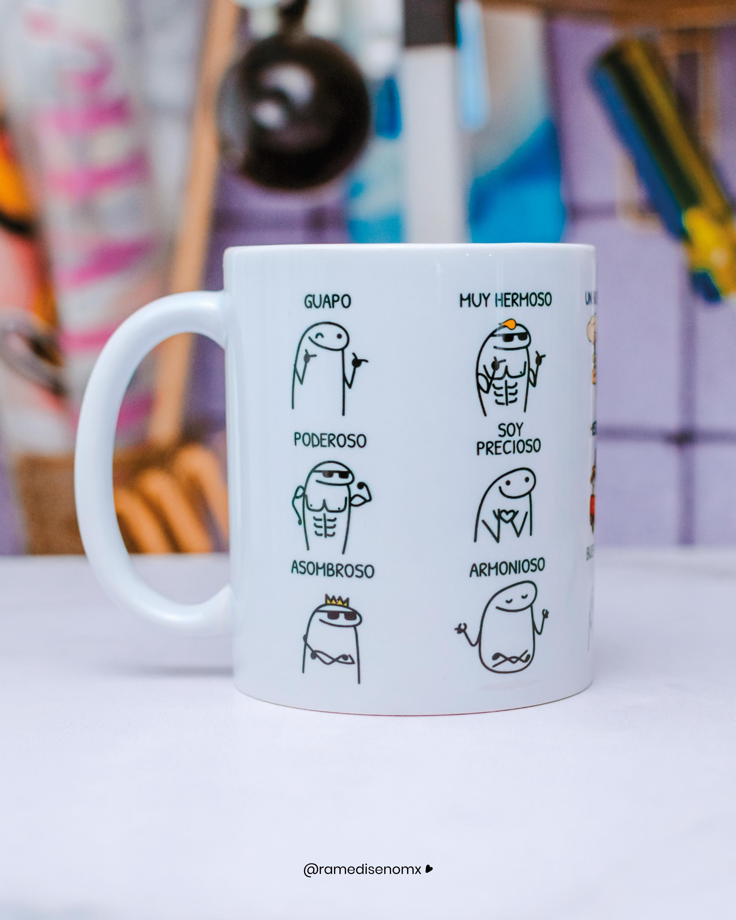 Plantilla Flork Guapo Poderoso Para Sublimar Taza De 11 Oz. - Etsy