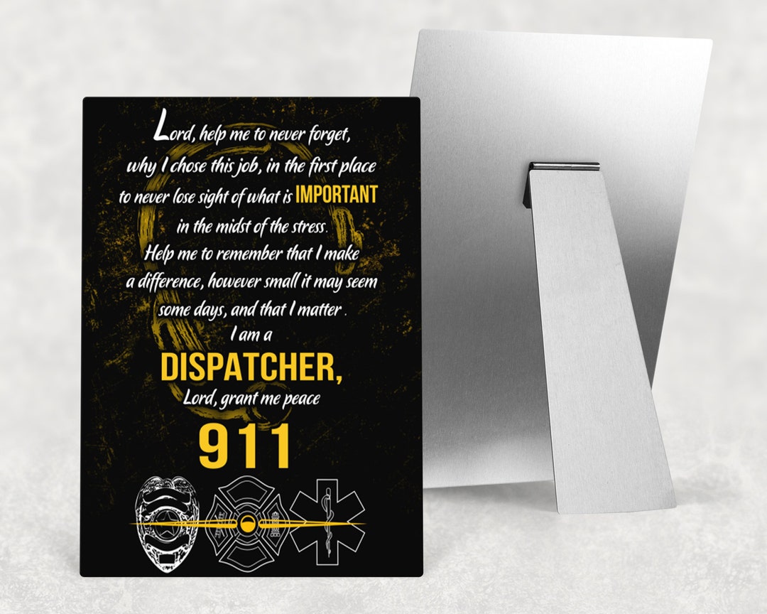 11 X 14 Aluminum Print 911 Dispatch Prayer, Metal Wall Art, Emergency ...
