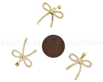 Gold Bow Charm | Etsy