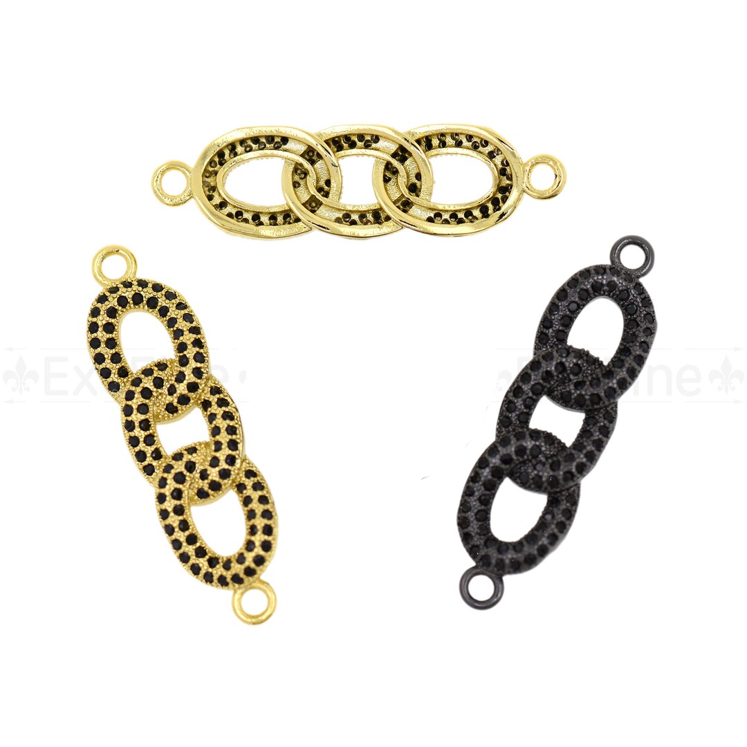 CZ Micro Inlaid Pavé Letter Connector Letter Charm for DIY - Etsy