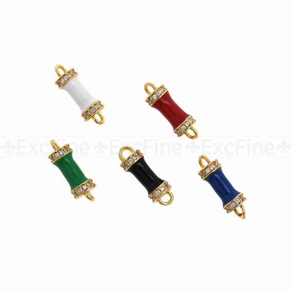 Enamel Minimalist Cylindrical Connector Enamel Connector DIY | Etsy