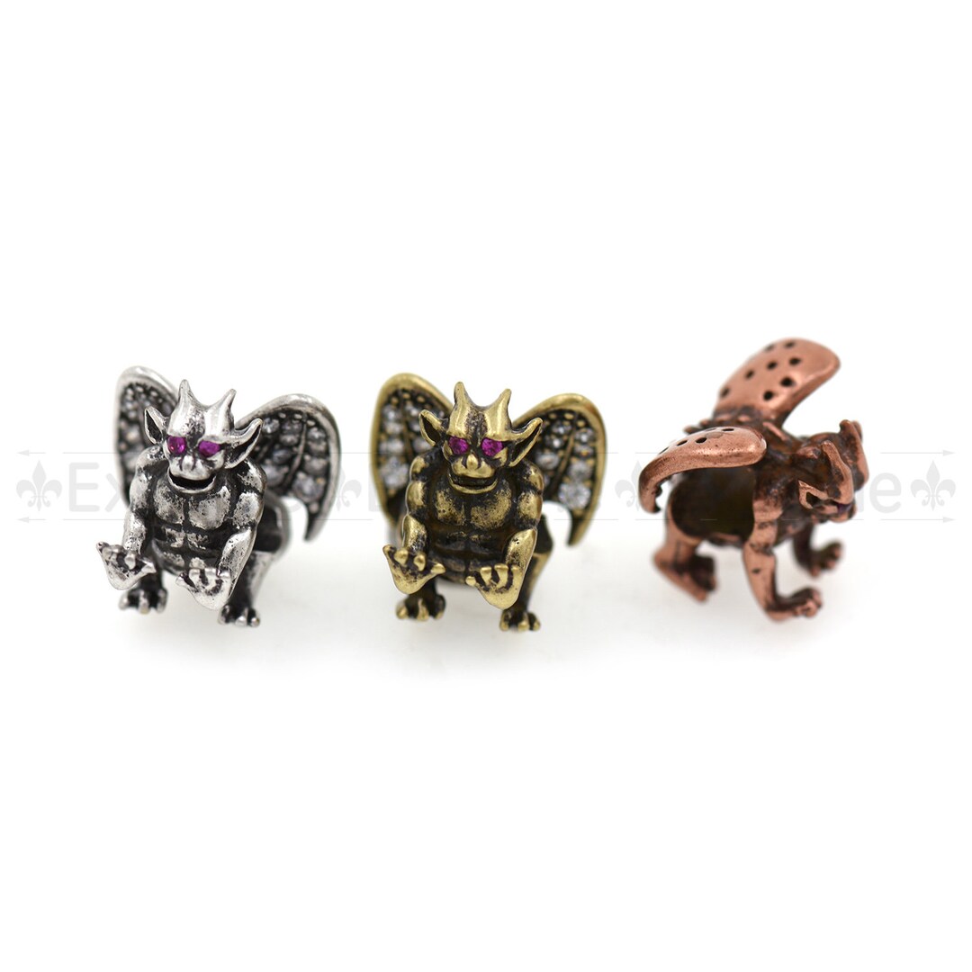 Micro Pave CZ Devil Finding,vintage Flying Devil Beads,big Hole ...
