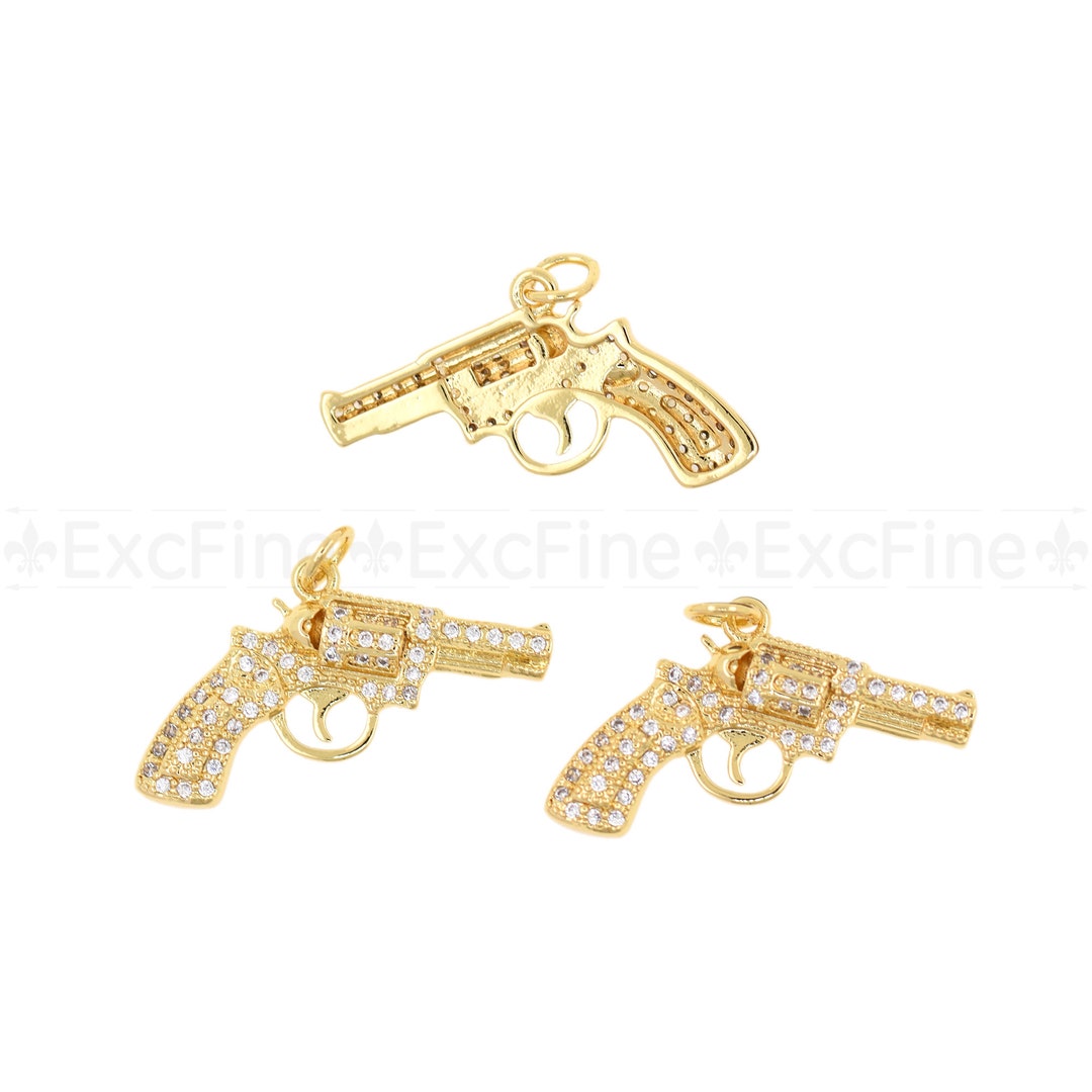 Gun Charm Pendant, Revolver Gun Ornament Necklace Charm,jewelry Charm ...