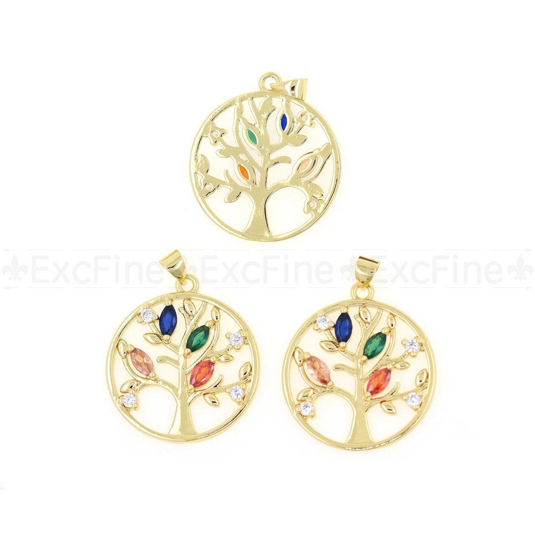 Colorful Family Tree Charm,tree of Life Necklace Pendant for Original ...