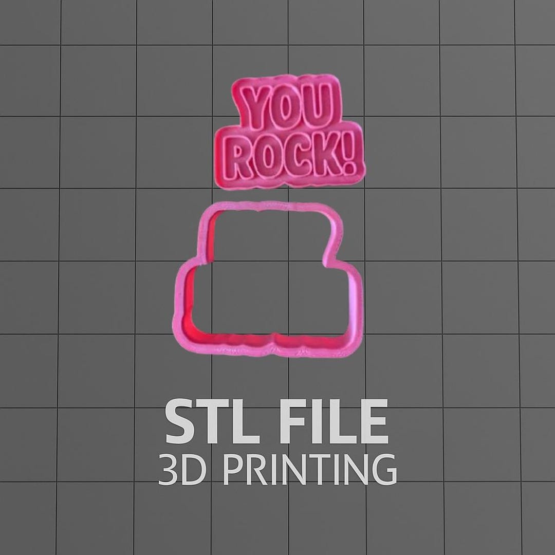 You Rock! Cookie Cutter & Stamp – STL Digital Download - Etsy