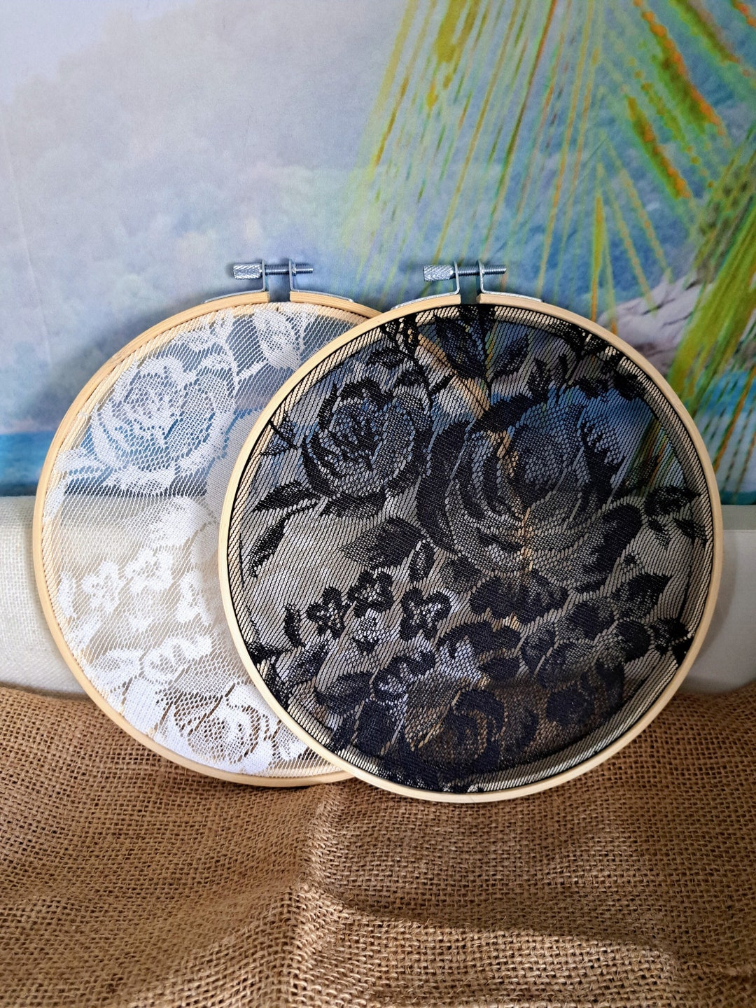 Vintage Jewelry Rack, Lace Earring Holder, Retro Earring Stand, Vintage ...