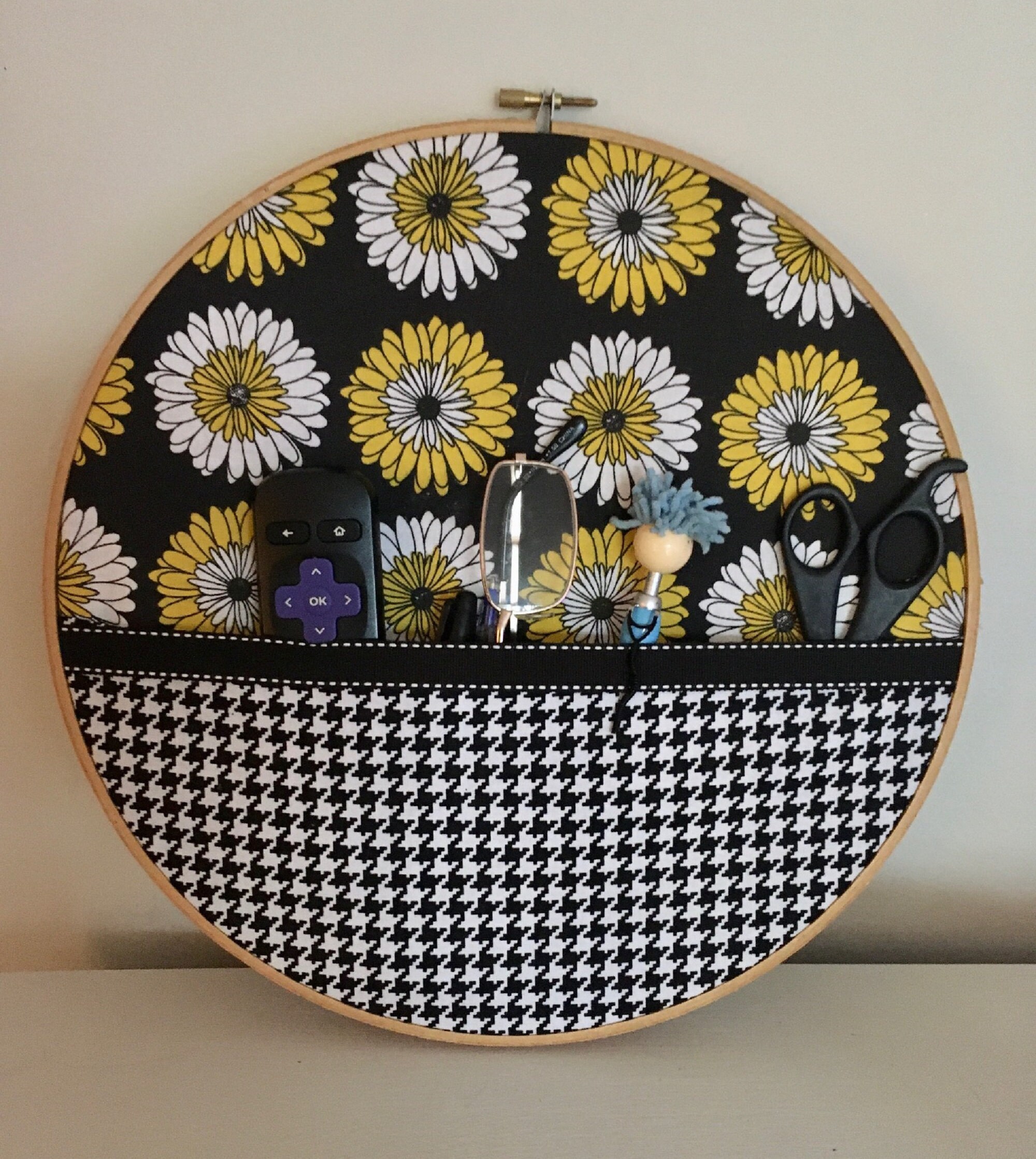 Embroidery Hoop Organizer W Pocket Catch All Remote Holder | Etsy