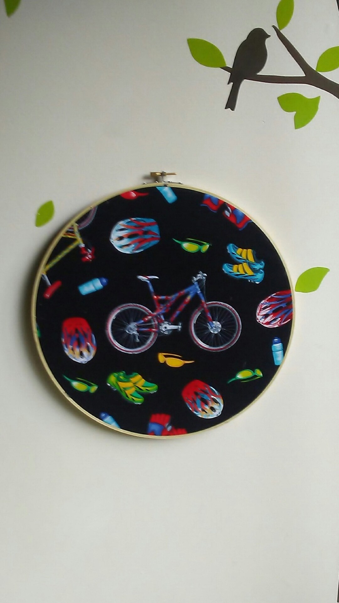 Pin Hoop, Enamel Pin Board, Bicycle Wall Art, Pins Holder, Wreath Kids ...