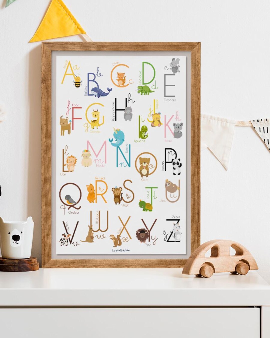 Children's Alphabet, Alphabet Poster, Children's Bedroom Decoration ...