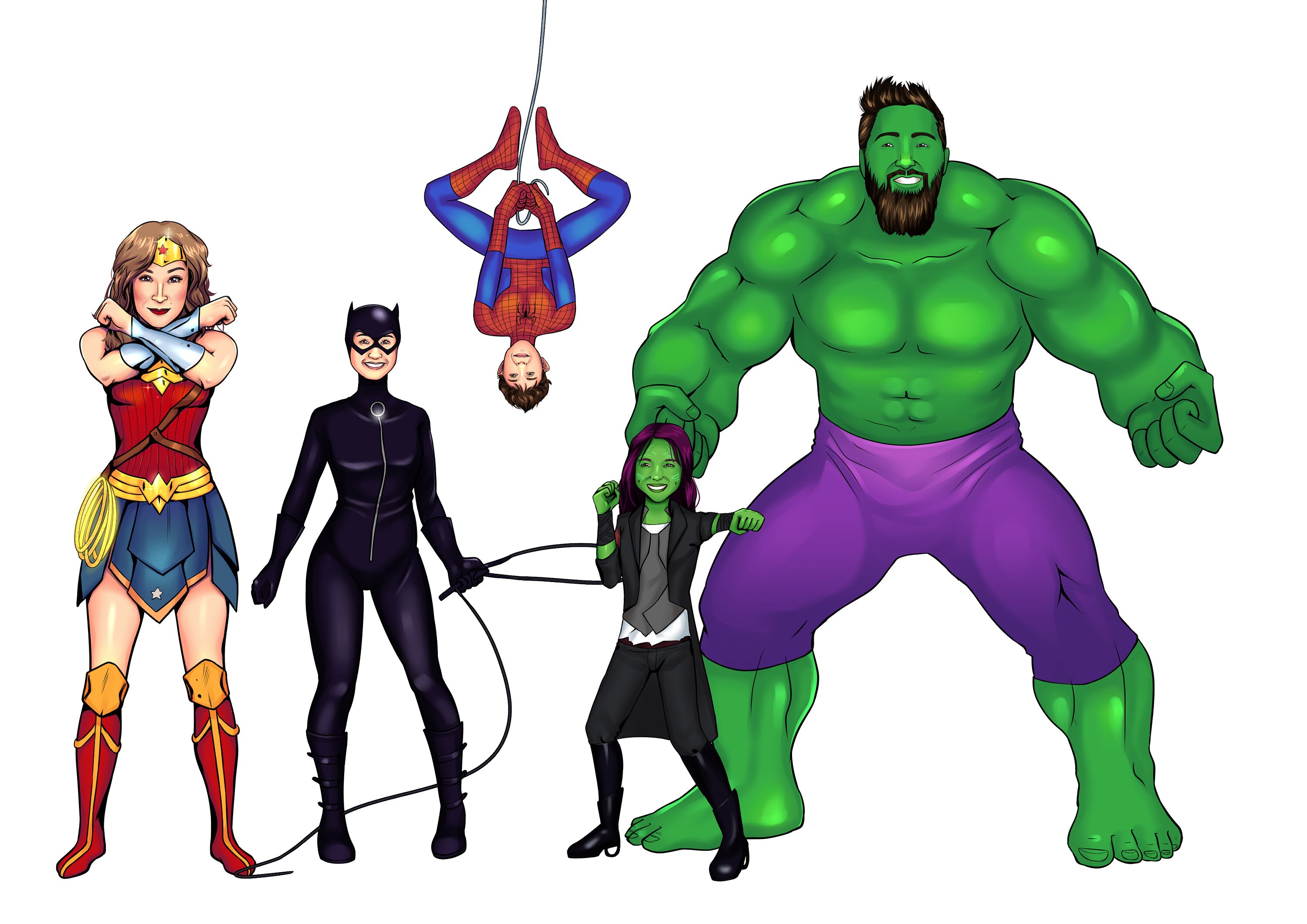Family Custom Superhero Comics Portrait From Your Photo | Etsy