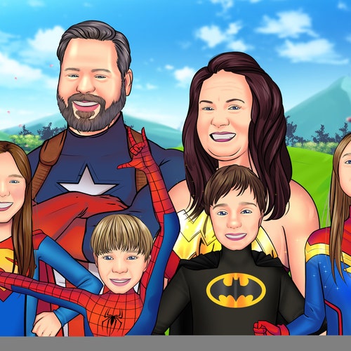 Custom Portrait get Your Own Superhero Portrait From Your - Etsy