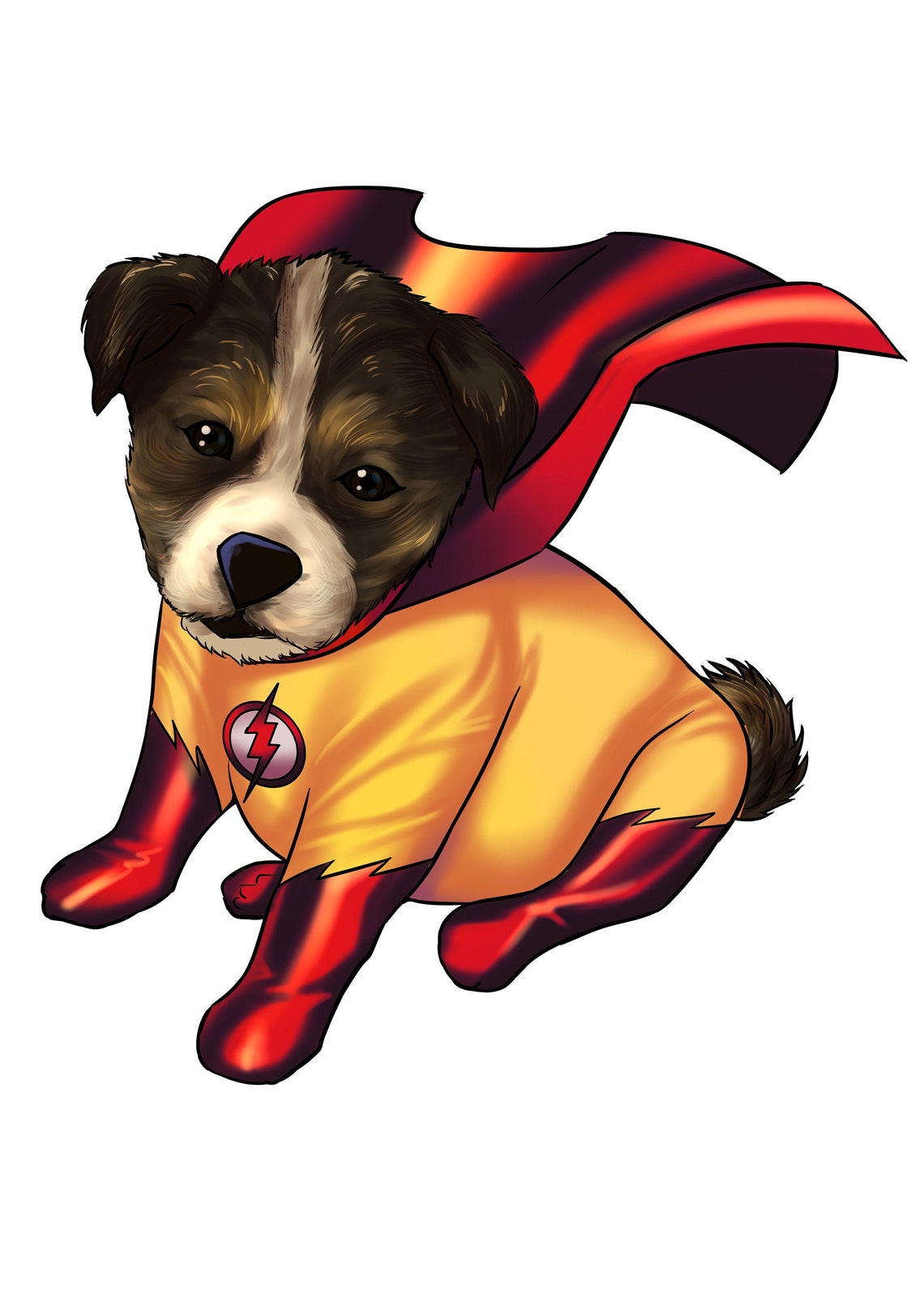 Pet Superhero Drawing Cat and Dog Custom Cartoon Dog - Etsy