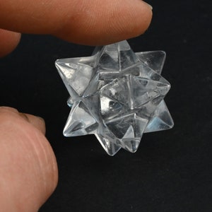 Star Dodecahedron in Quartz Rock Crystal 25g Plato Geometric - Etsy