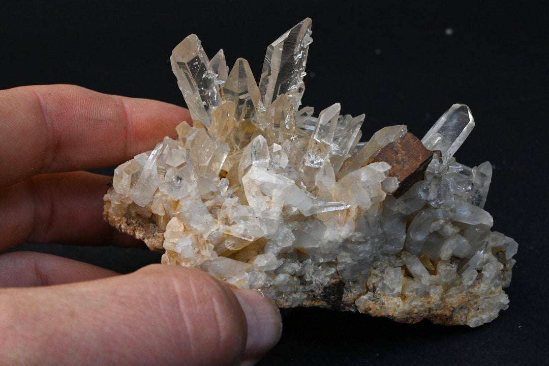 Cluster Quartz and Siderite Rock Crystal Alevard France 292g - Etsy