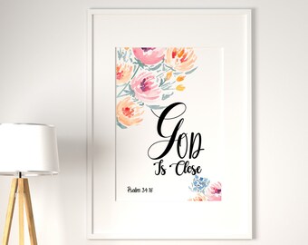 Psalm 34 18 Wall Art - Etsy