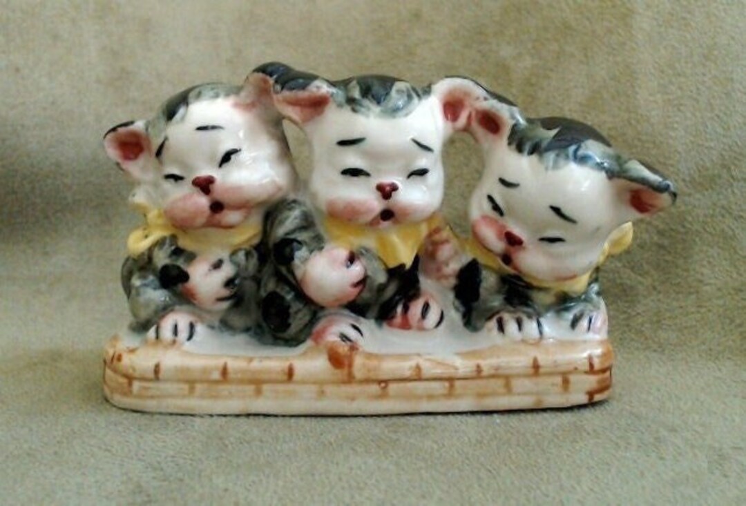 Vintage Extra Cute Puppy Figurine | Three Adorable Roly-poly Little ...