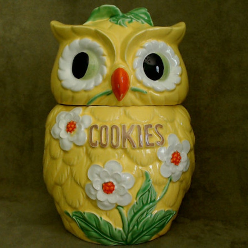 Owl Cookie Jar - Etsy