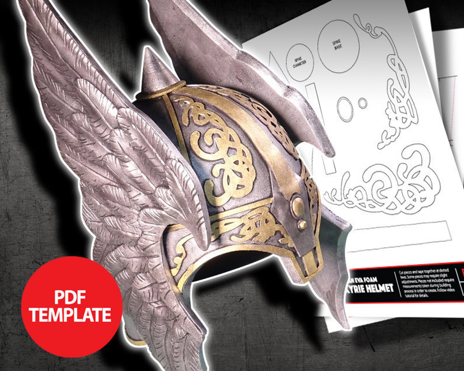 EVA Foam Valkyrie Helmet Template - Etsy Canada