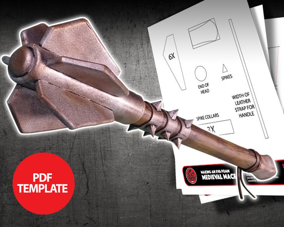 EVA Foam Medieval Mace Template - Etsy
