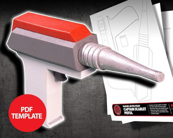 EVA Foam Captain Scarlet Pistol Template | Etsy