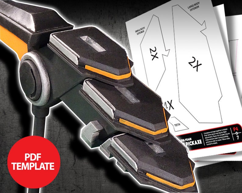 EVA Foam Pickaxe Template - Etsy