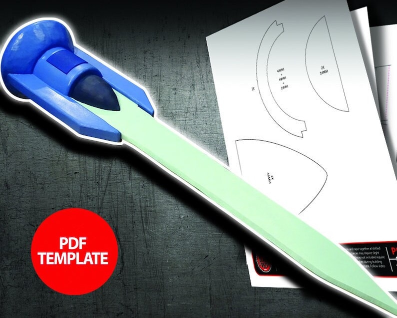 Eva Foam Megaman Sword Template - Etsy