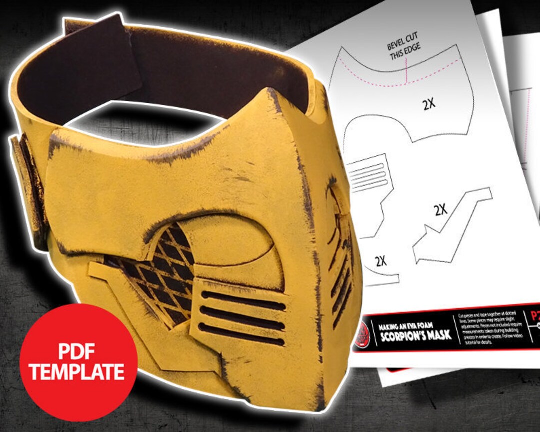 EVA Foam Scorpion Mask Template - Etsy