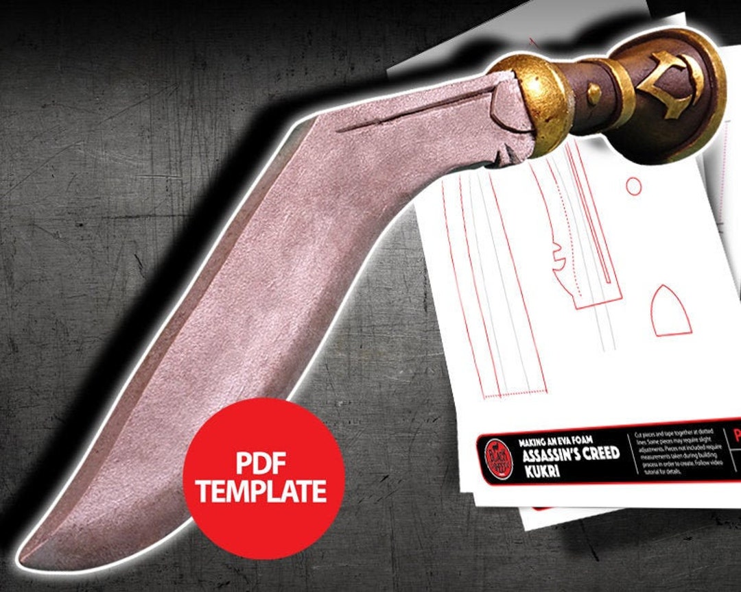 EVA Foam Kukri Template - Etsy