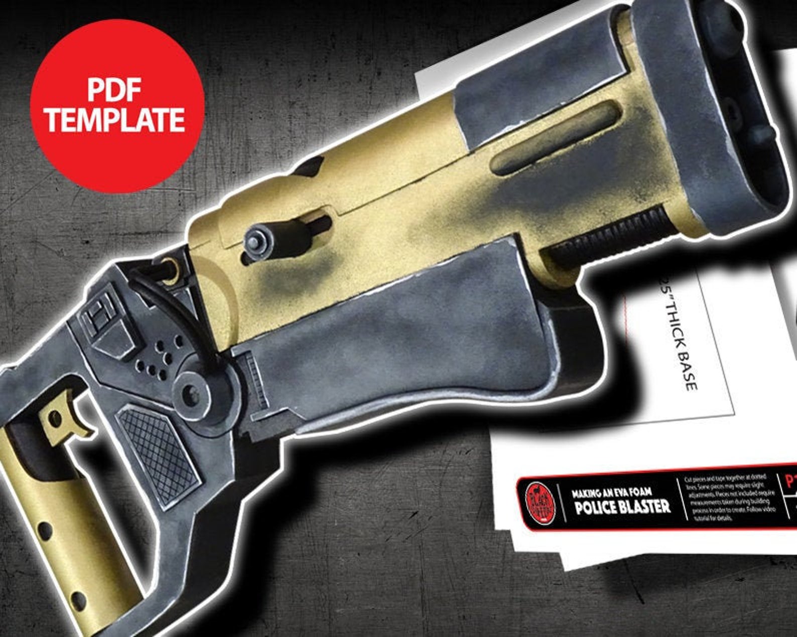 Eva Foam Police Blaster Template - Etsy Australia