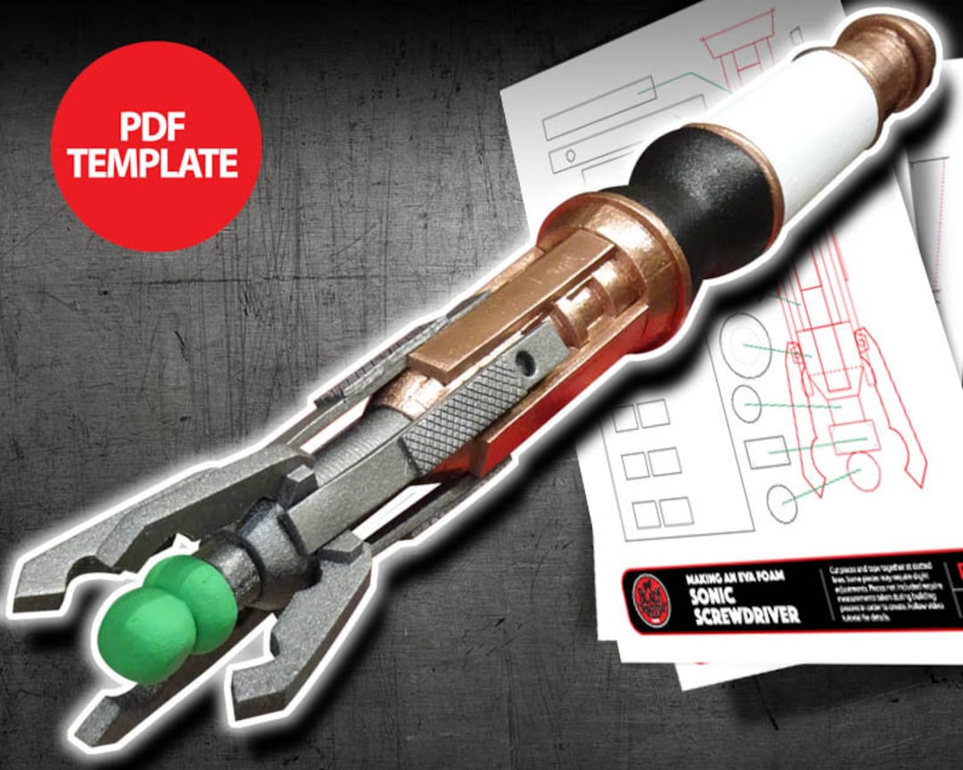 Eva Foam Sonic Screwdriver Template - Etsy