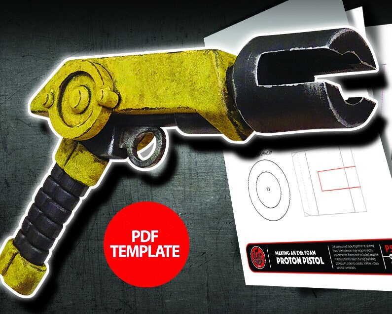 EVA Foam Proton Pistol Template - Etsy