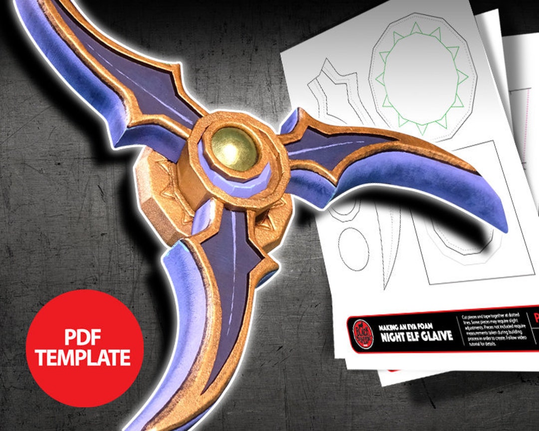 Eva Foam Night Elf Glaive Template - Etsy