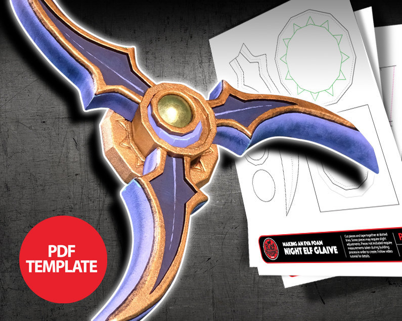 Eva Foam Night Elf Glaive Template - Etsy