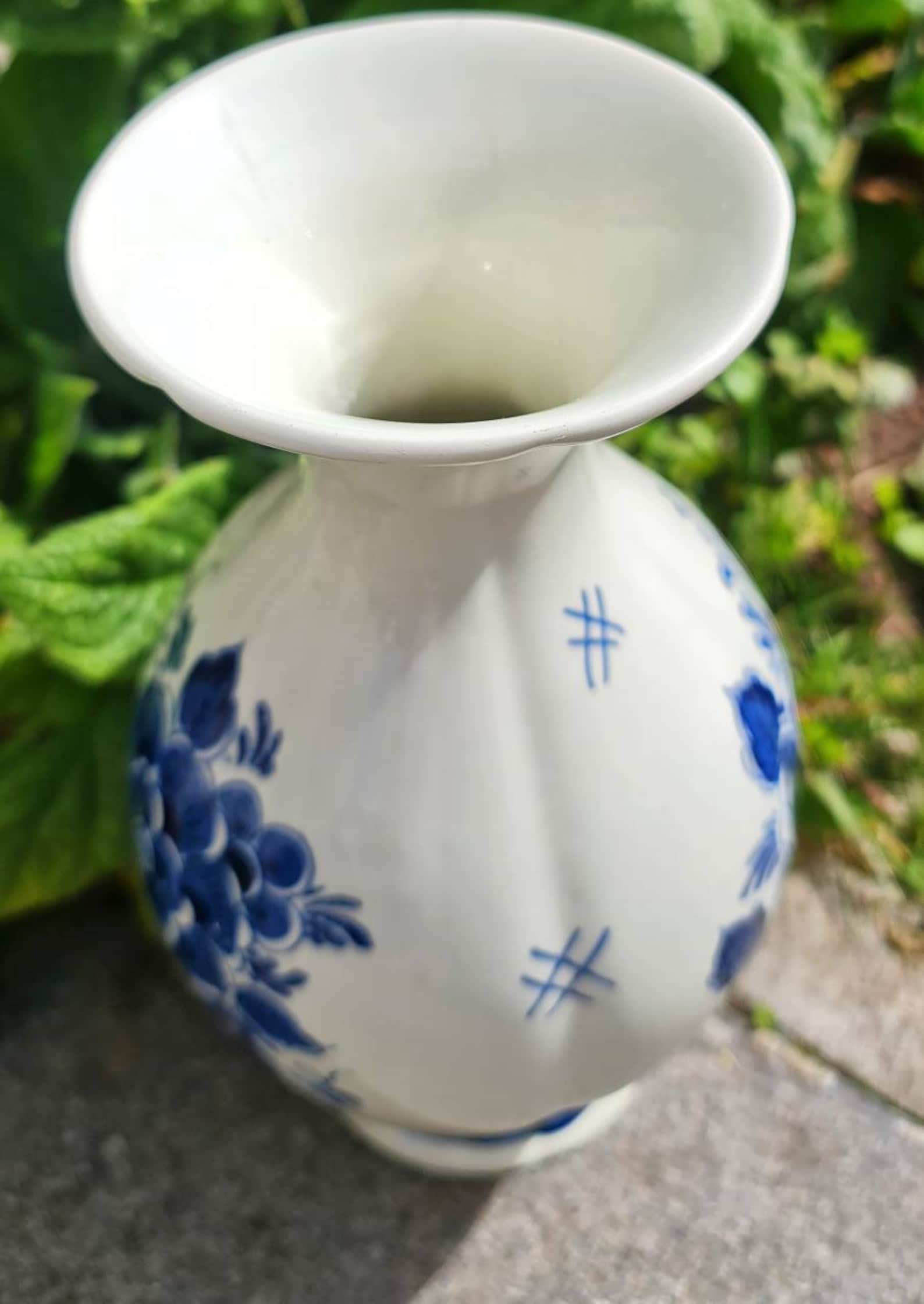 Delfts / Delft Holland Pottery Vase Hand Painted Blue and | Etsy