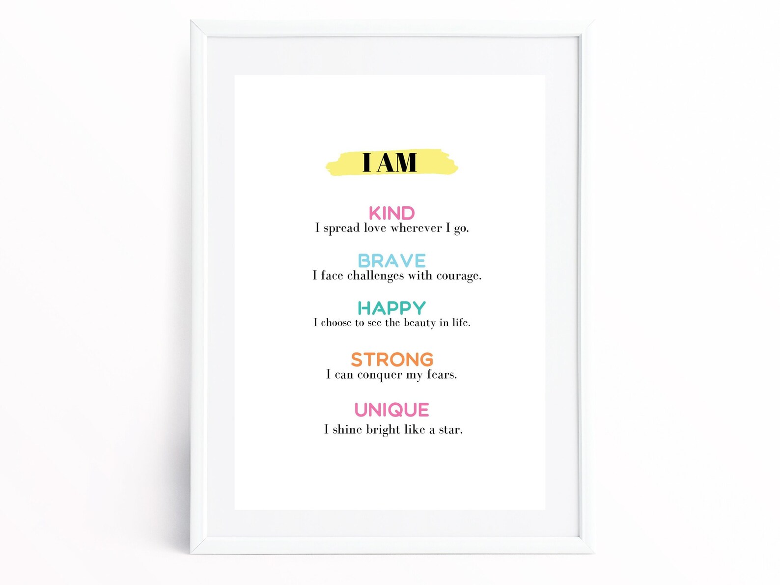 Affirmations for Kids, Classroom Posters, I Am Affirmations, Playroom ...