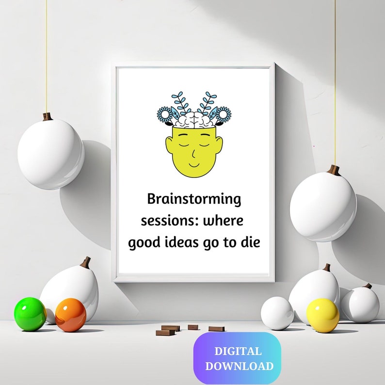 Desk Decor Aesthetic Brainstorming Wall Art Team Building - Etsy