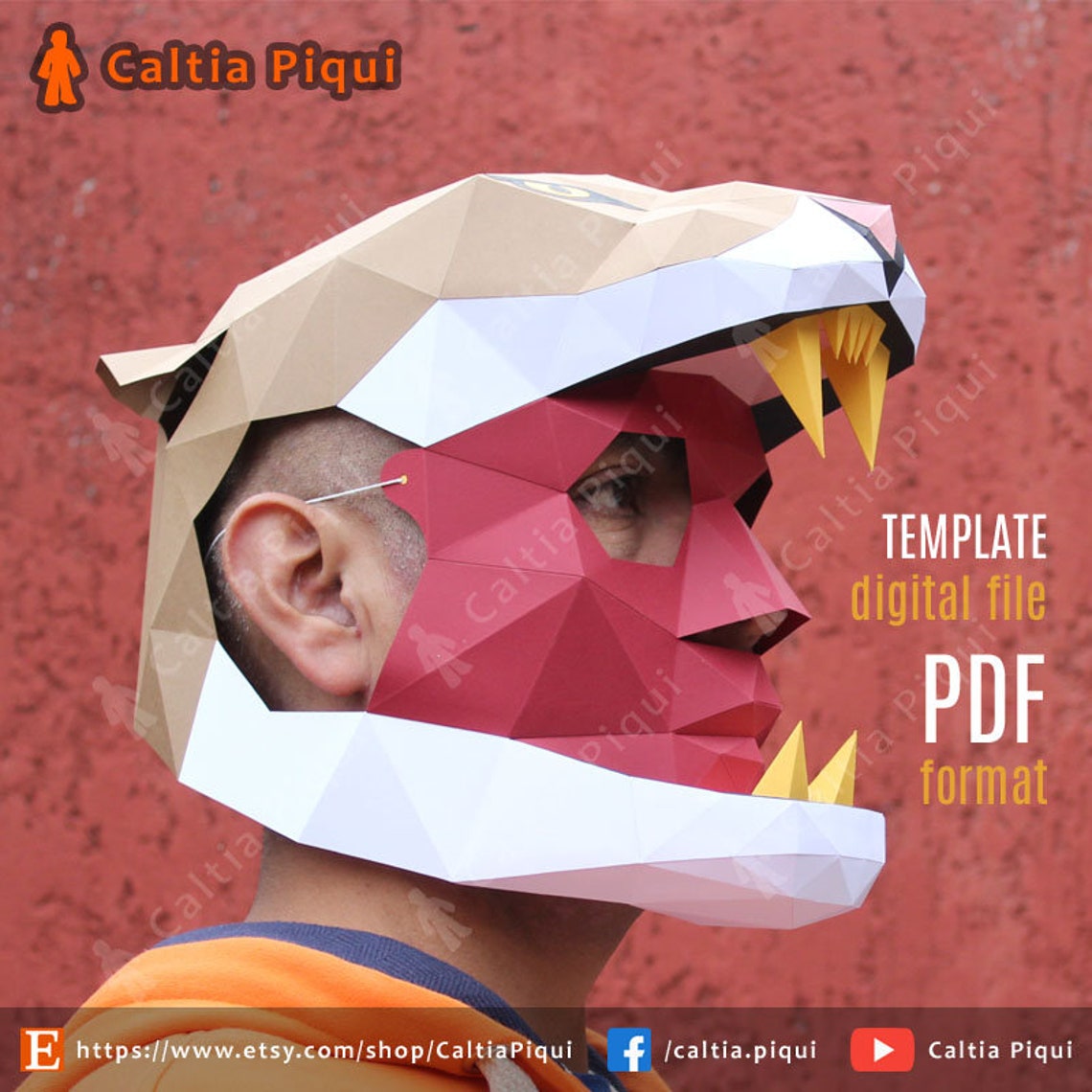 Papercraft Jaguar Warrior Mask - Etsy UK