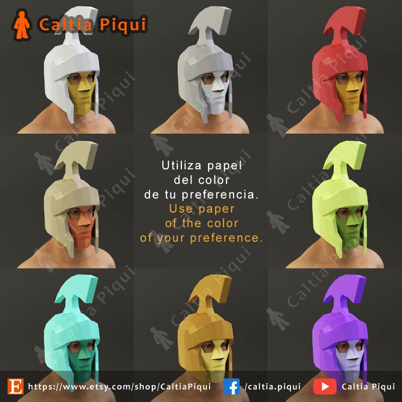Roman Helmet Mask - Papercraft - Etsy